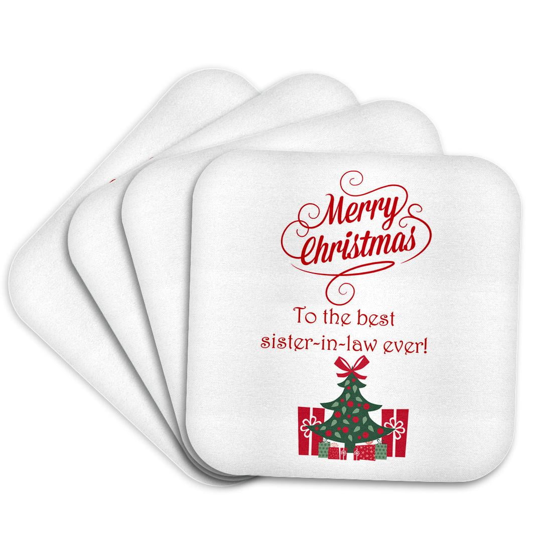 3drose, Merry Christmas to the Best Sister in Law Ever, Set of 4 ...