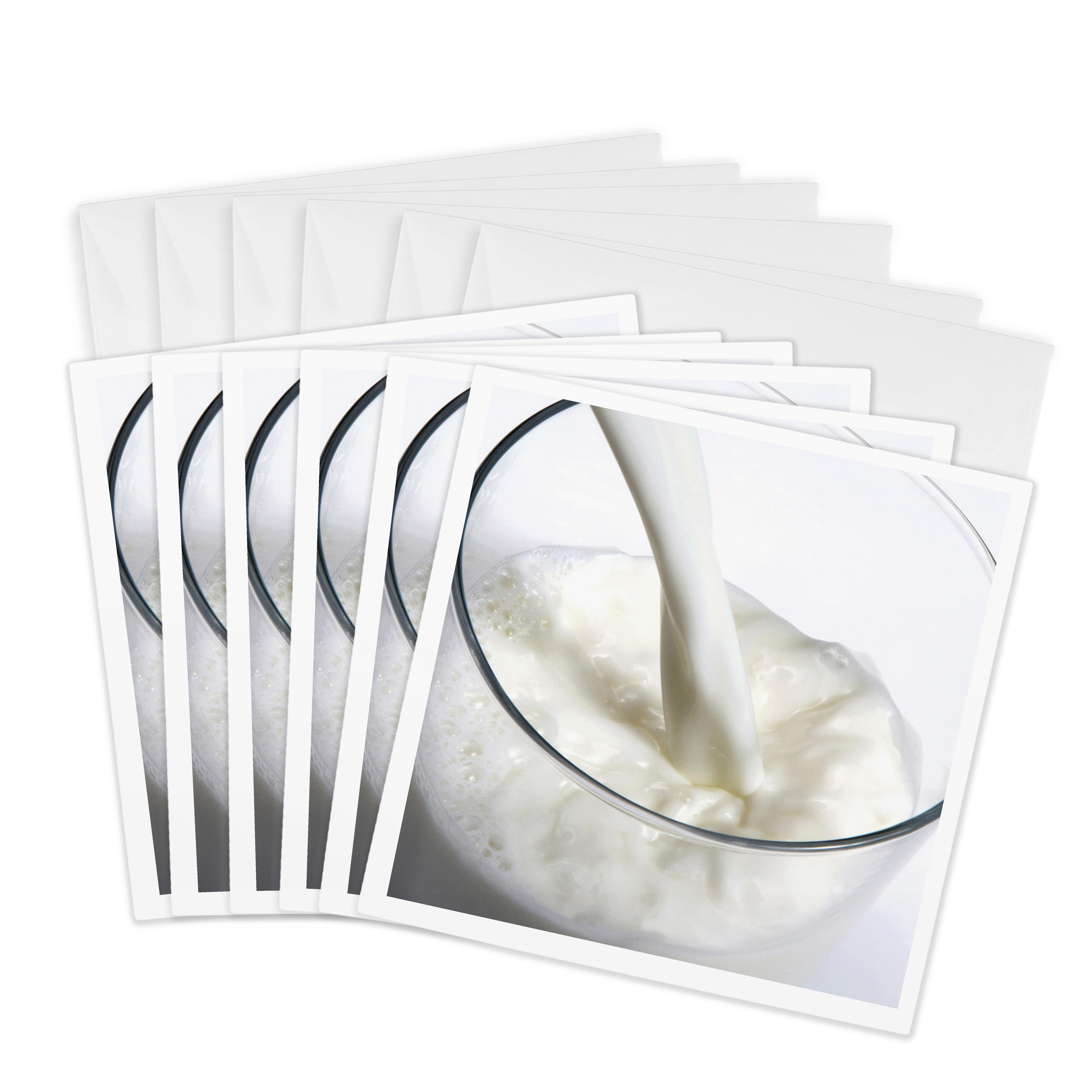 3drose, Milk Glass, Nutrition - Li11 Pri0002 - Prisma, 6 Greeting Cards ...