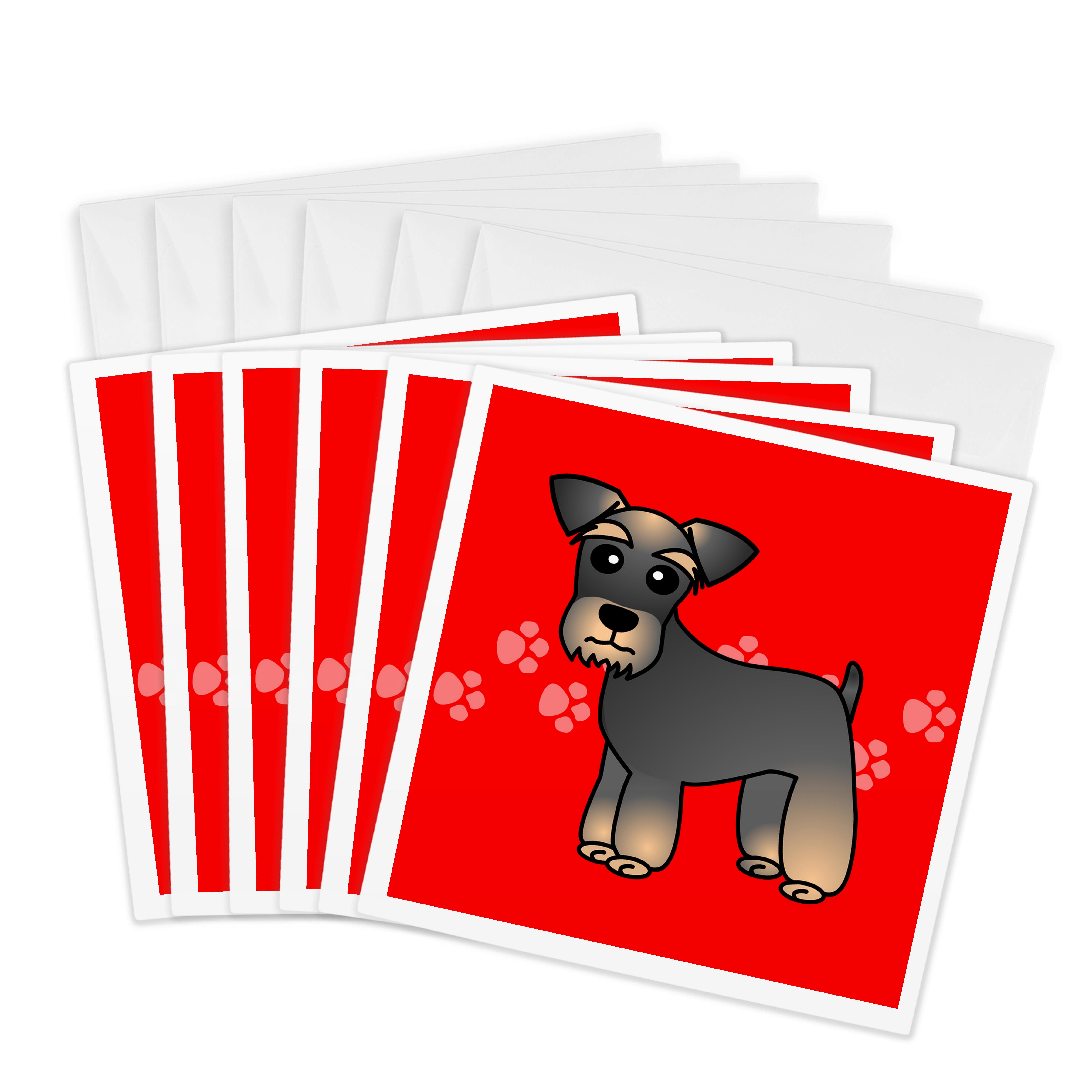 3drose, Miniature Schnauzer Banded Brown Base Coat (salt and Pepper ...