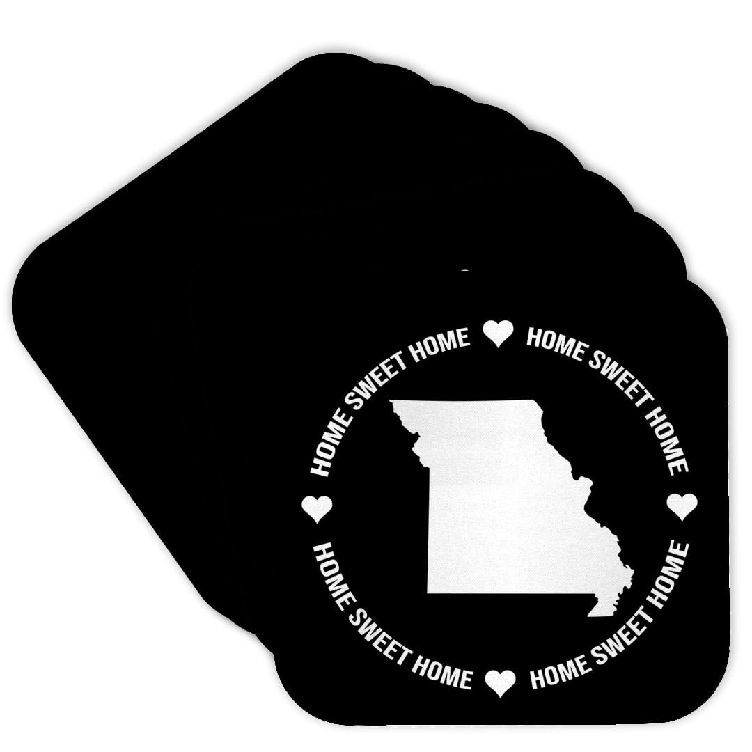 3drose, Missouri Inside a Circle of Home Sweet Home and Hearts on Black ...