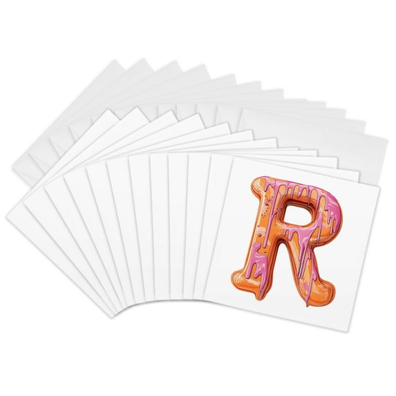 3drose, Modern Pink and Orange Image of Dripping Paint Monogram Initial ...
