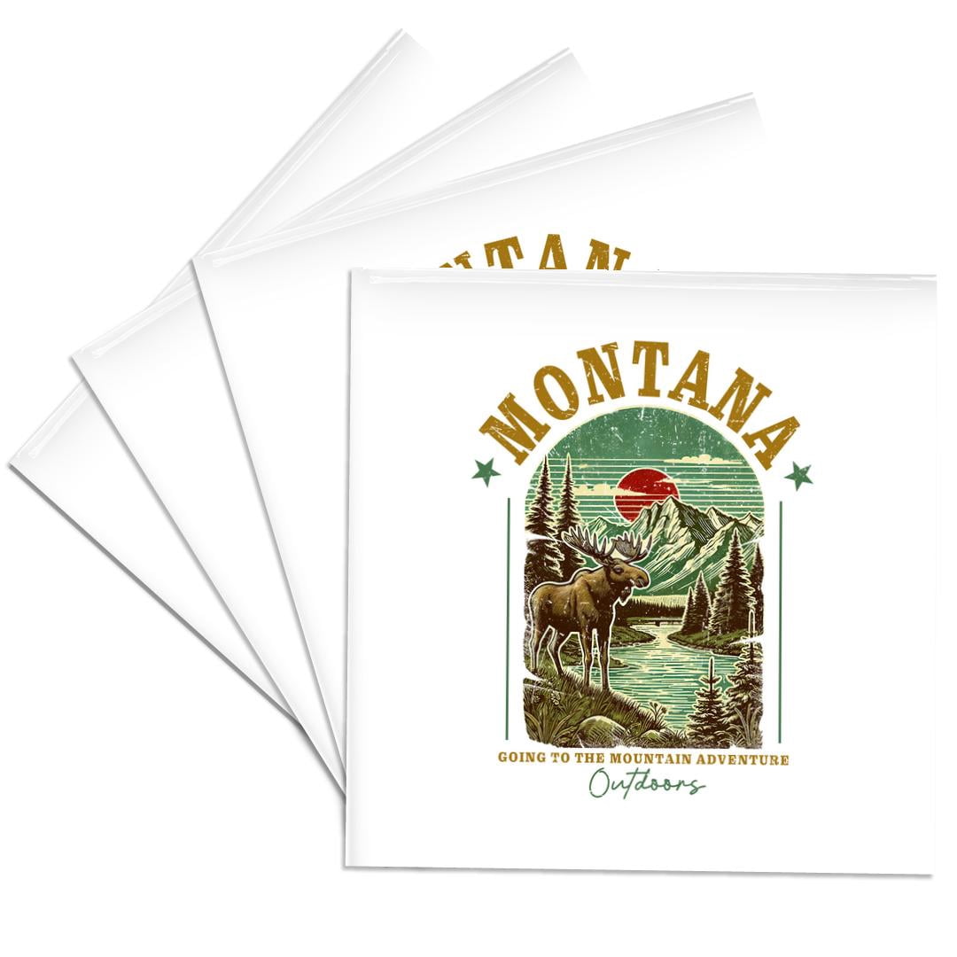 3drose, Montana. Going to the Mountain Adventure. Retro Style Summer ...