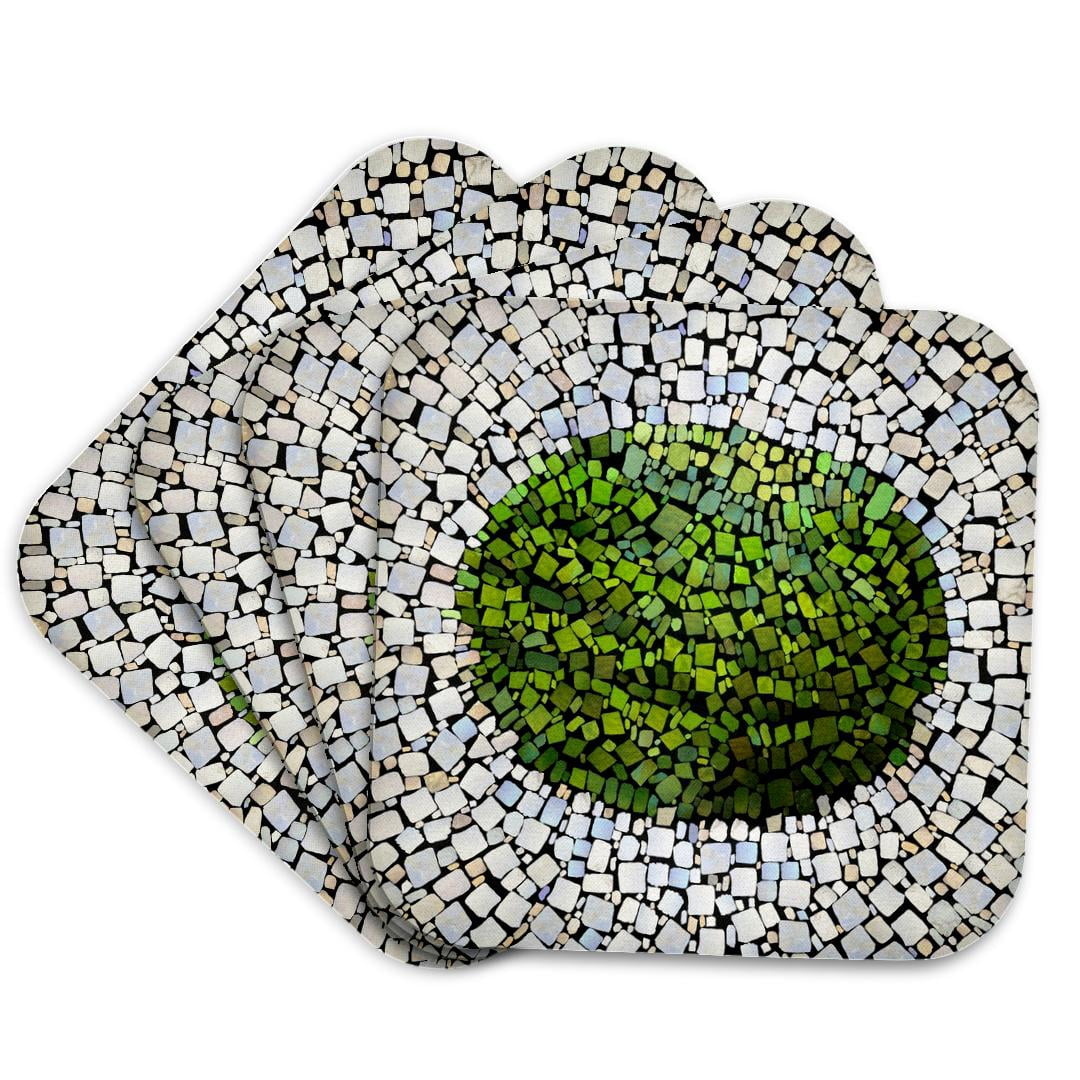 3drose, Mosaic Style Small Irregular Shapes Watermelon Abstract, Set of ...