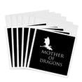 3drose, Mother of Dragons with Flying Dragon White Letters on Black ...
