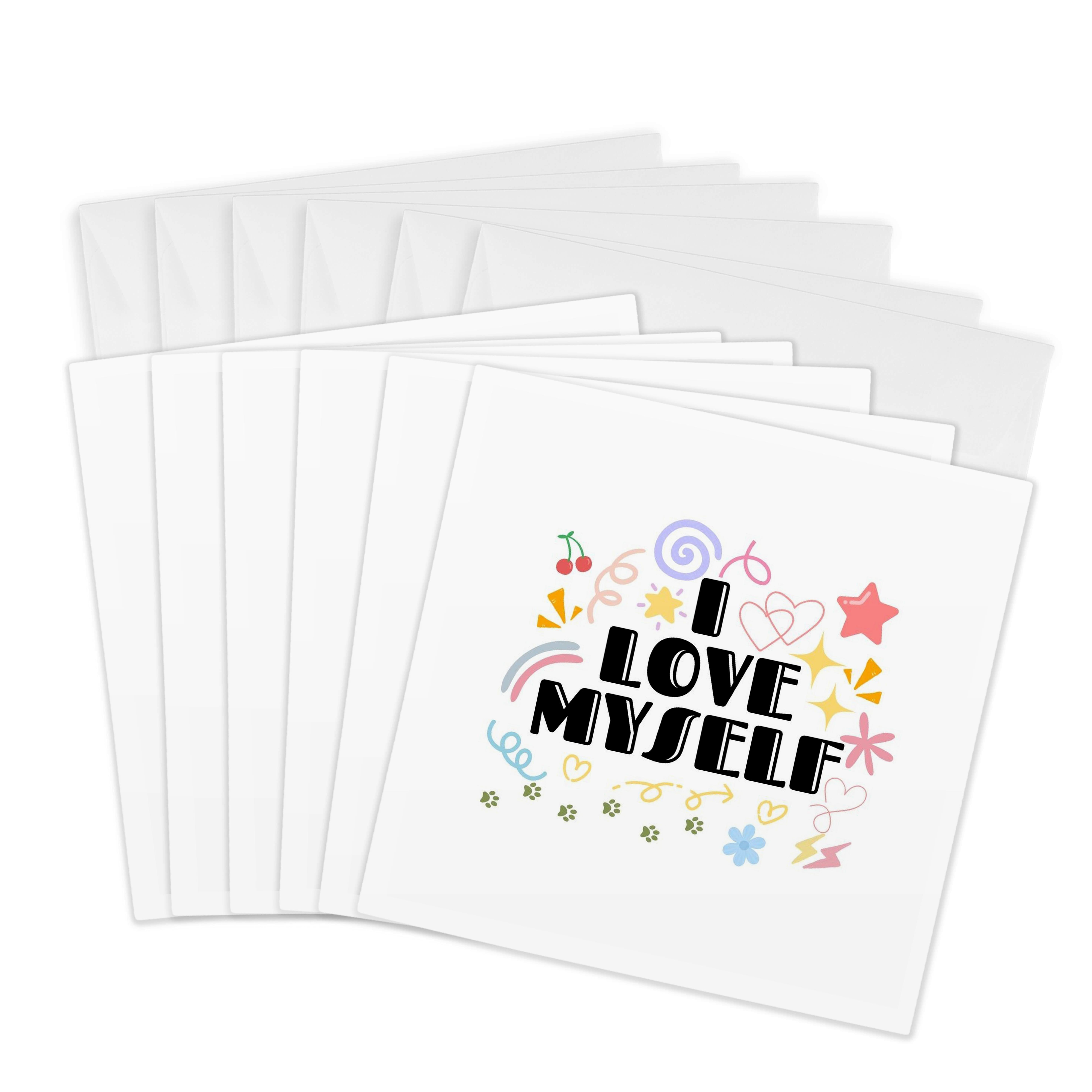3drose, Motivational Quote of I Love Myself with Cute Patterns, 6 ...