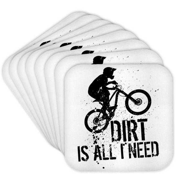 3drose, Mountain Bike Dirt Is All I Need - Mud Splash Downhill, Set of ...