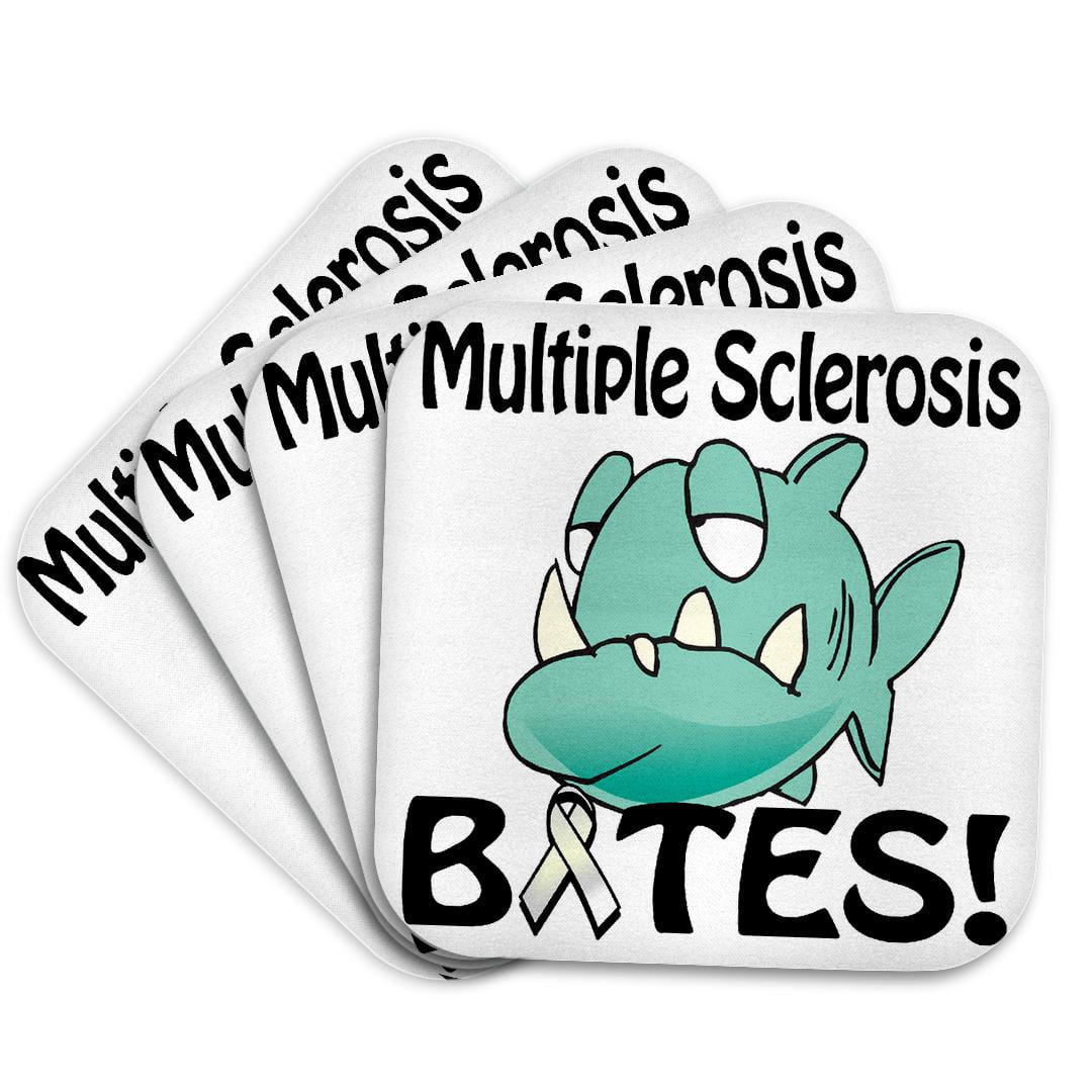 3drose, Multiple Sclerosis Bites Awareness Ribbon Cause Design, Set of ...