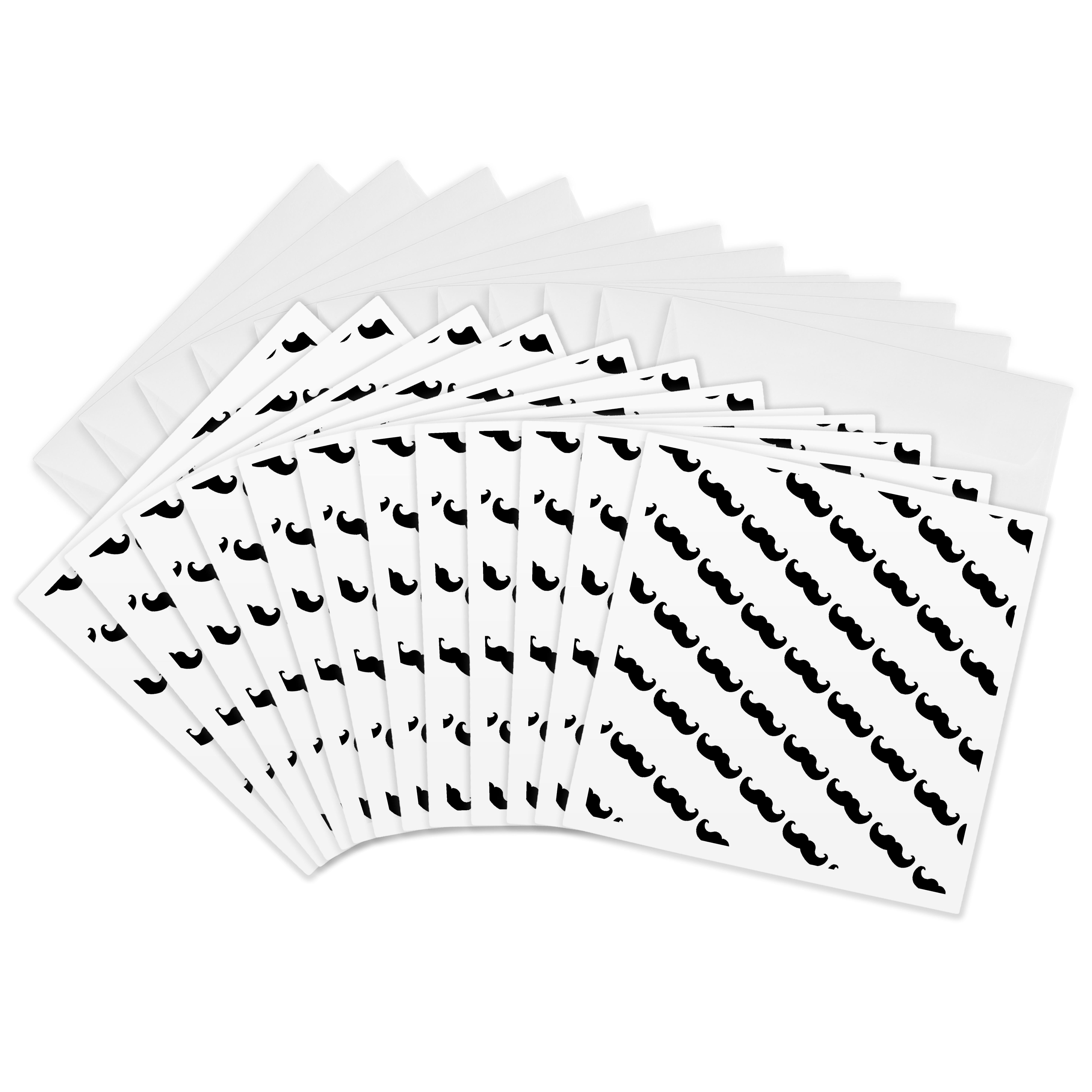 3drose, Mustache Striped Pattern - Black and White Diagonal Moustache ...