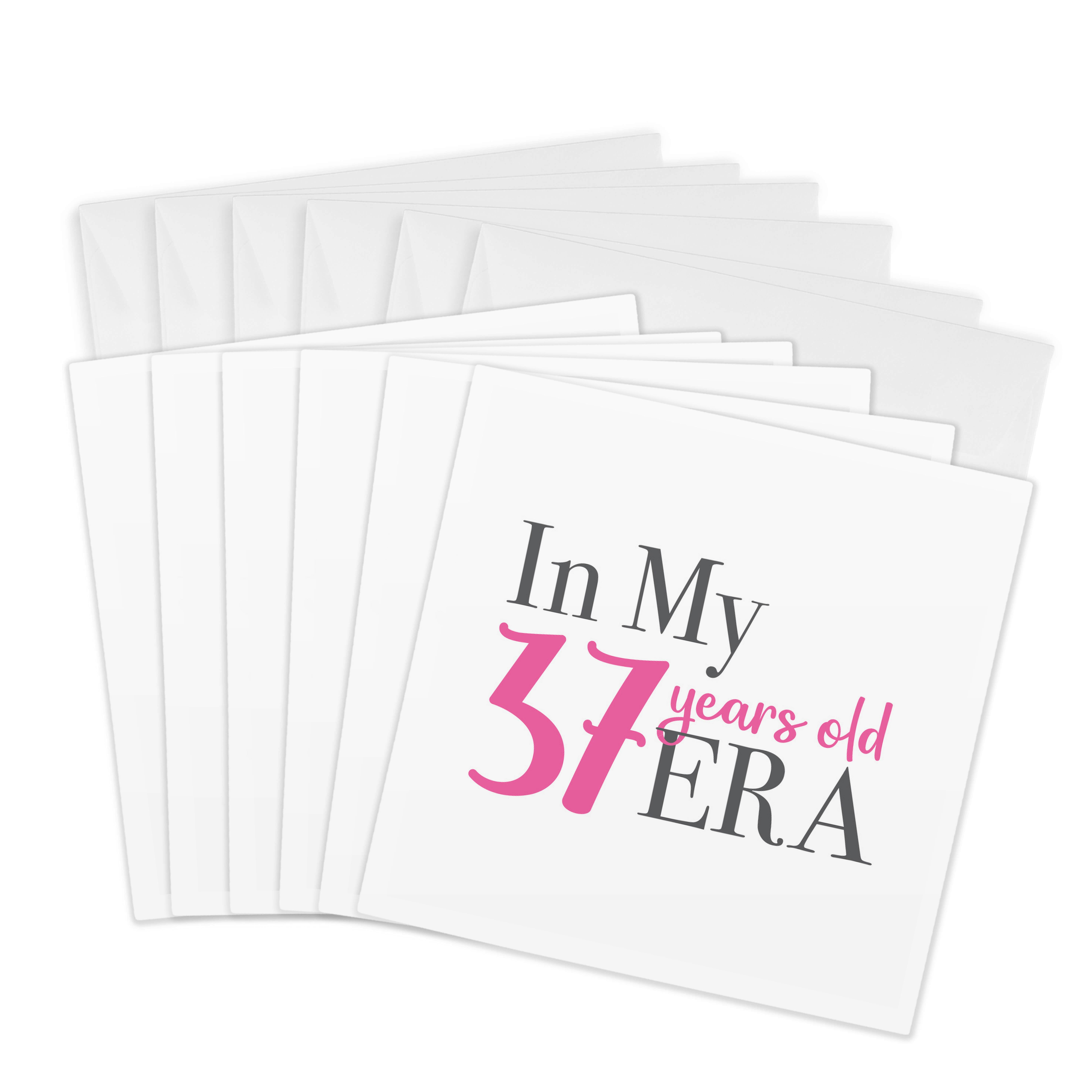 3drose, My Birthday Era 37 Years Old, 6 Greeting Cards with Envelopes ...