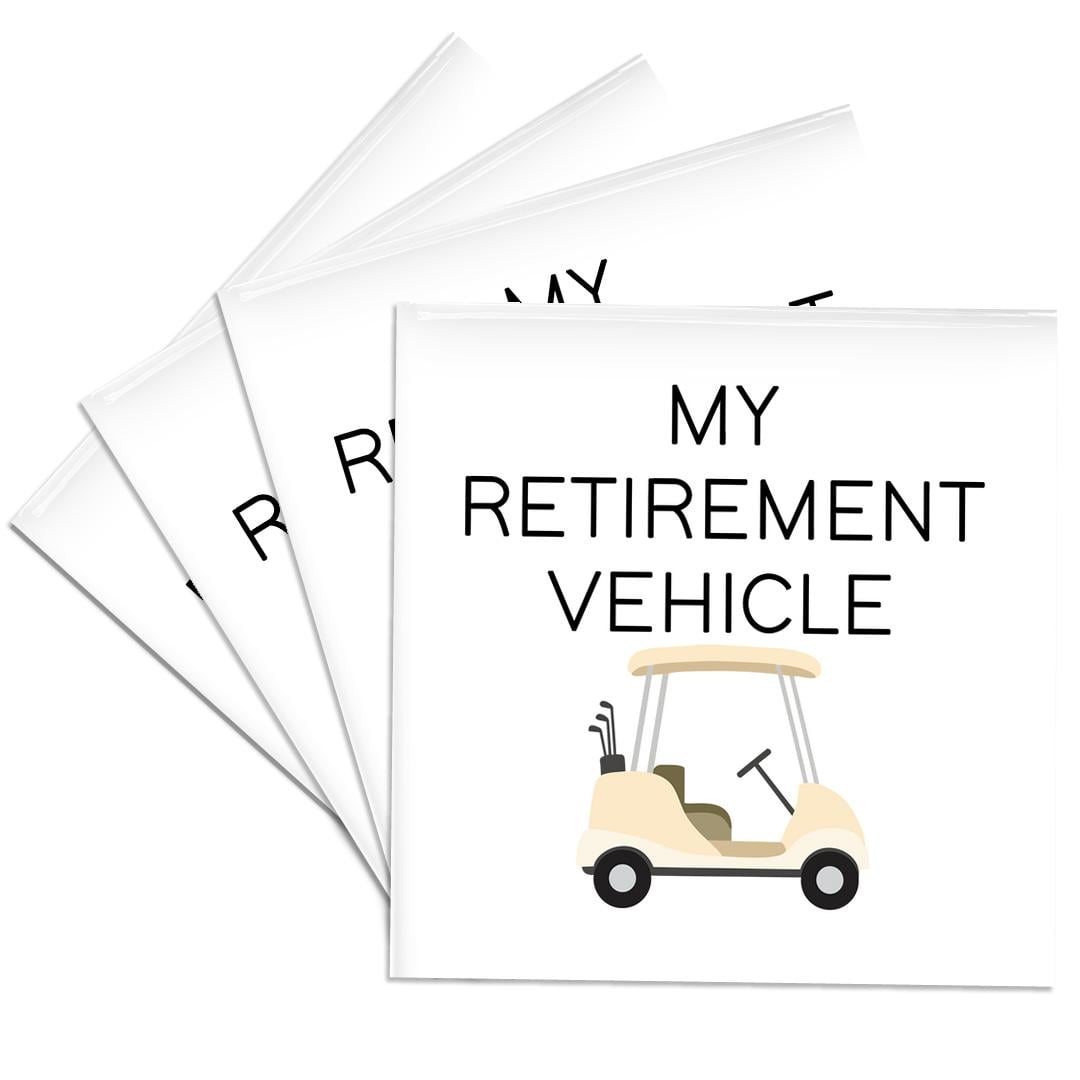 3drose, My Retirement Vehicle with Golf Cart. Black on White Background ...