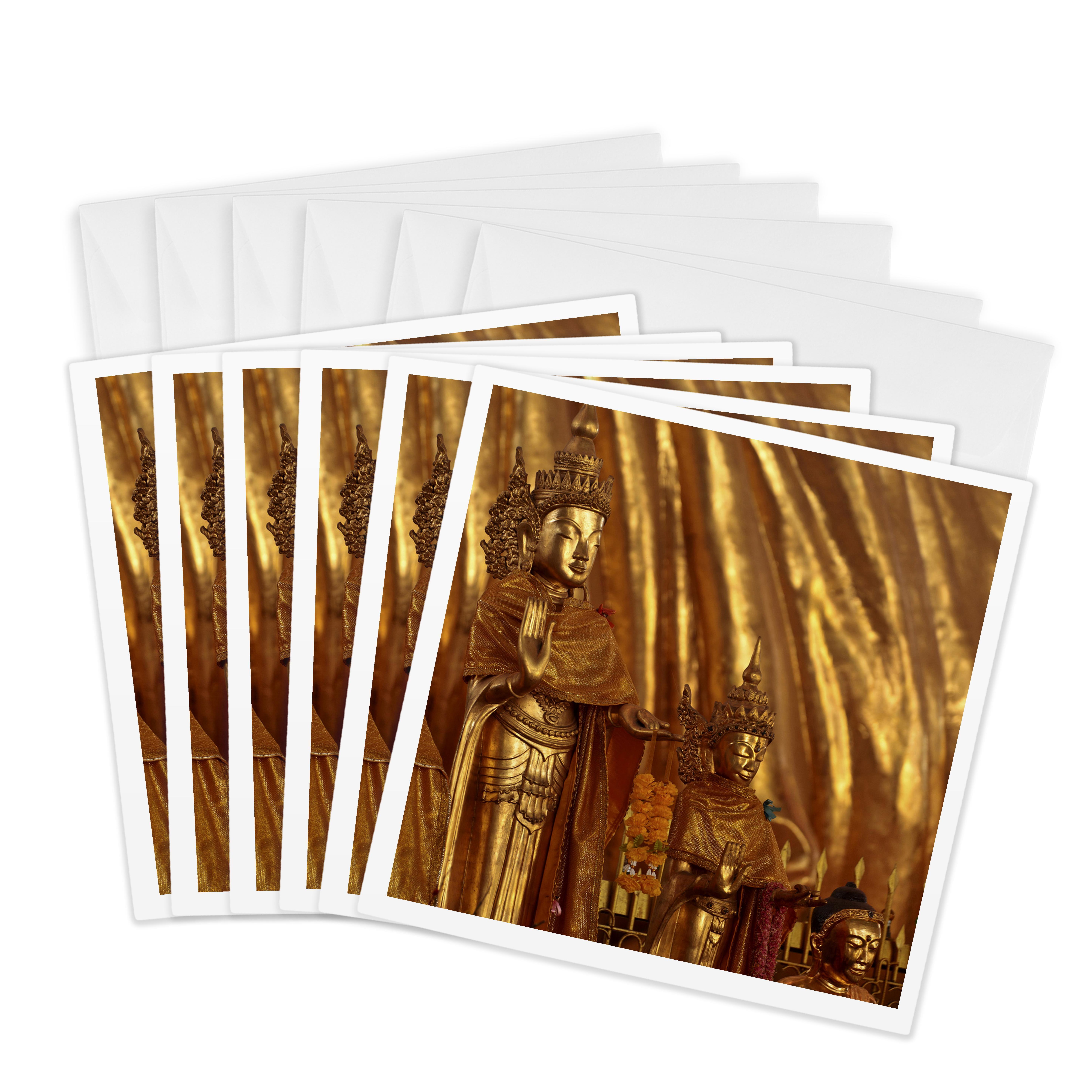 3drose, Myanmar, Burma, Yangon. Chaukhtatgyi Temple - As06 Ala0003 - Alida Latham, 6 Greeting ...