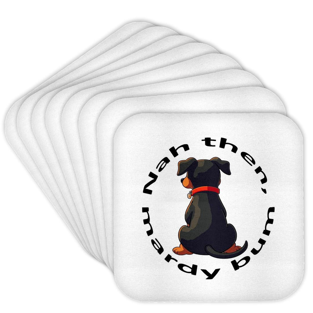 3drose, Nar Then Sit Thissen Darn and Av a Minnit Green Text, Set of 8 ...