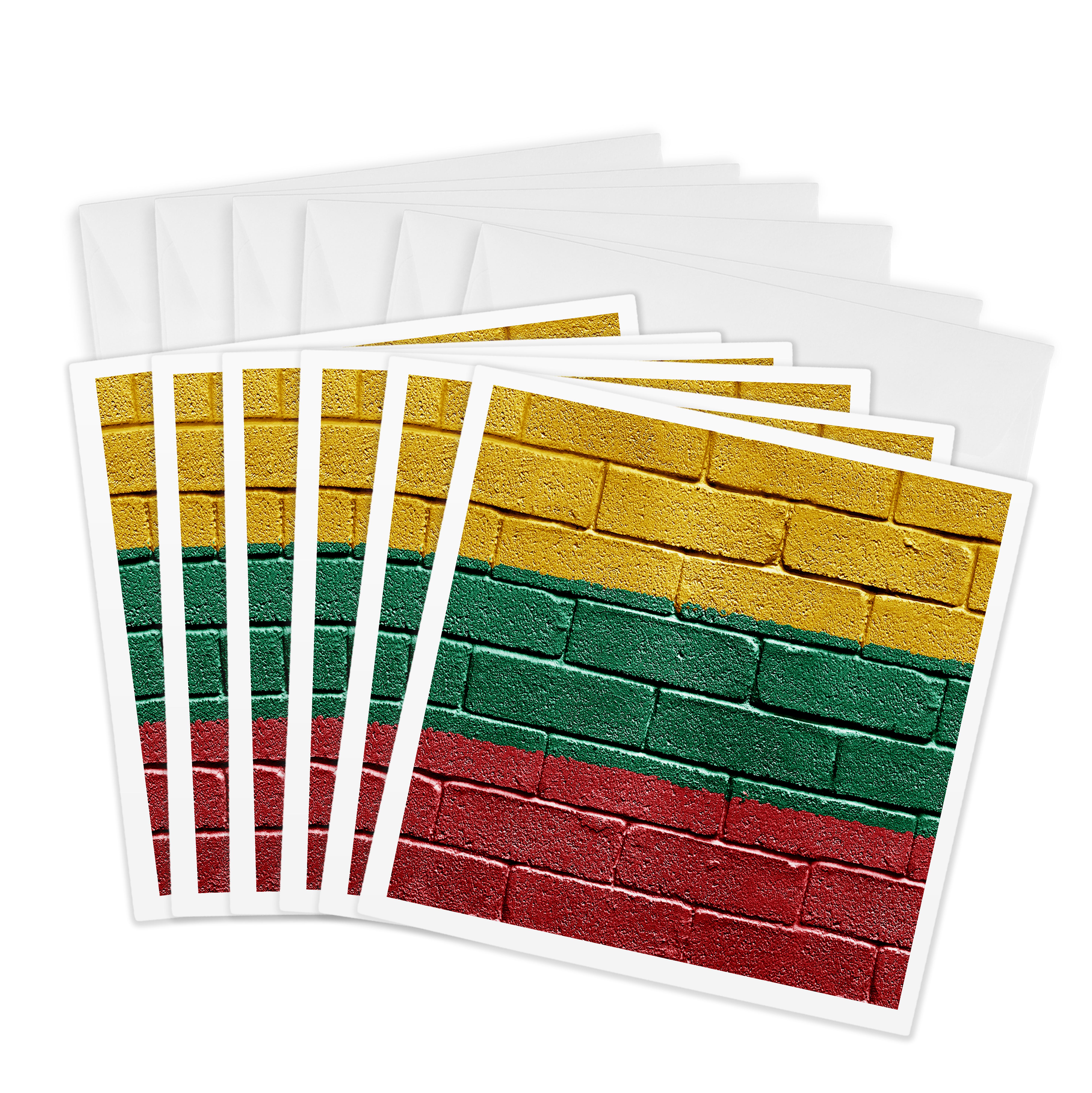 3drose, National Flag of Lithuania Painted onto a Brick Wall Lithuanian ...