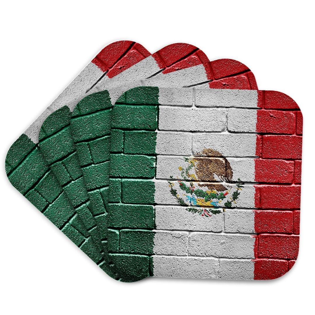 3drose, National Flag of Mexico Painted onto a Brick Wall Mexican, Set ...