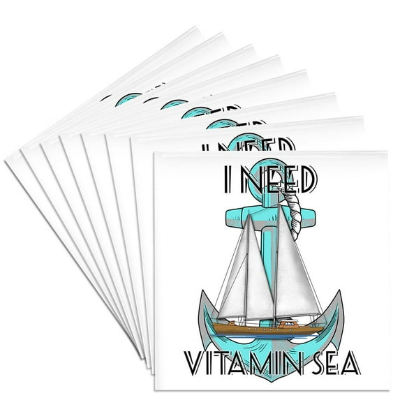 3drose, Nautical Coastal Quoate with Sailboat and Anchor, I Need ...