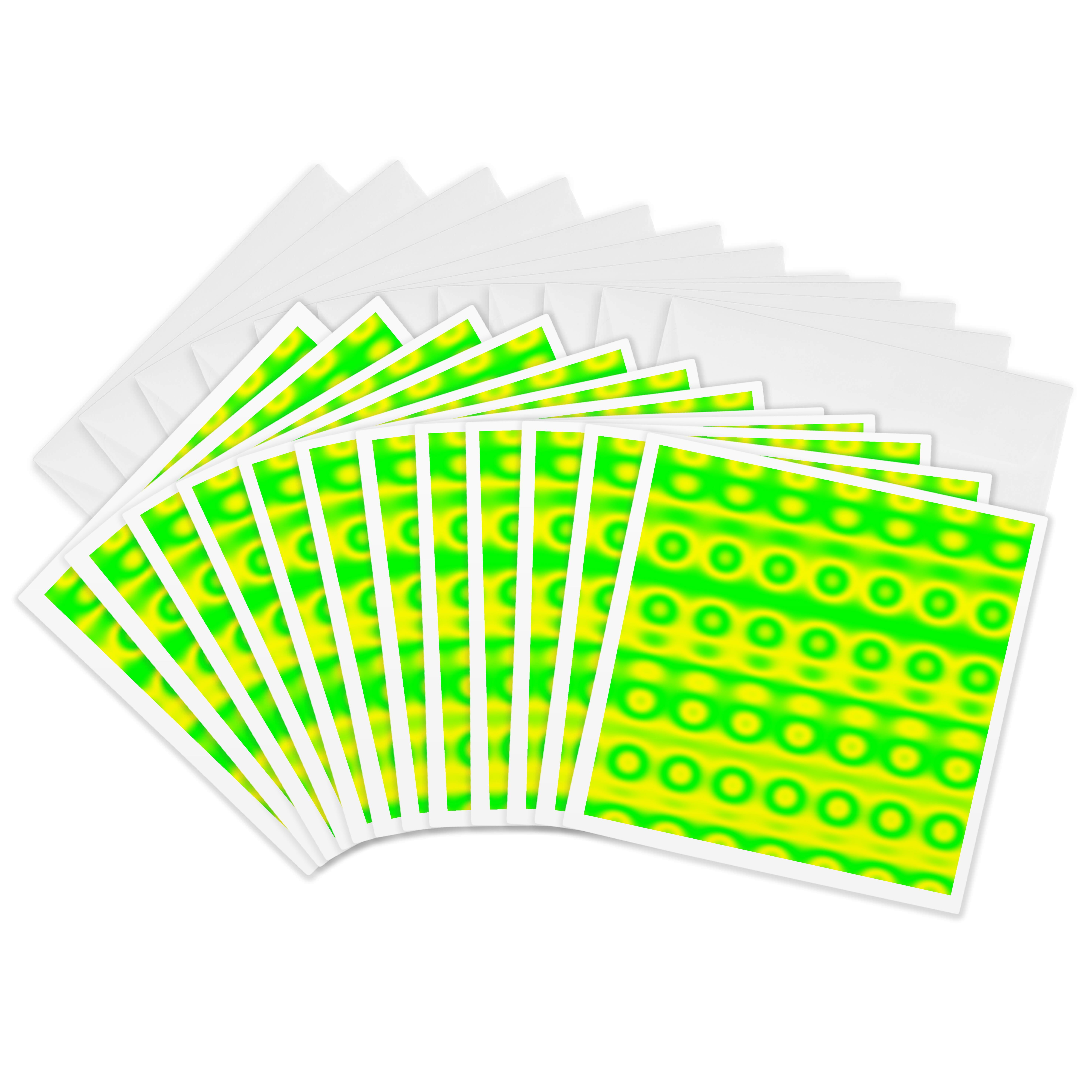 3drose, Neon Green Abstract by Angelandspot, 12 Greeting Cards with ...