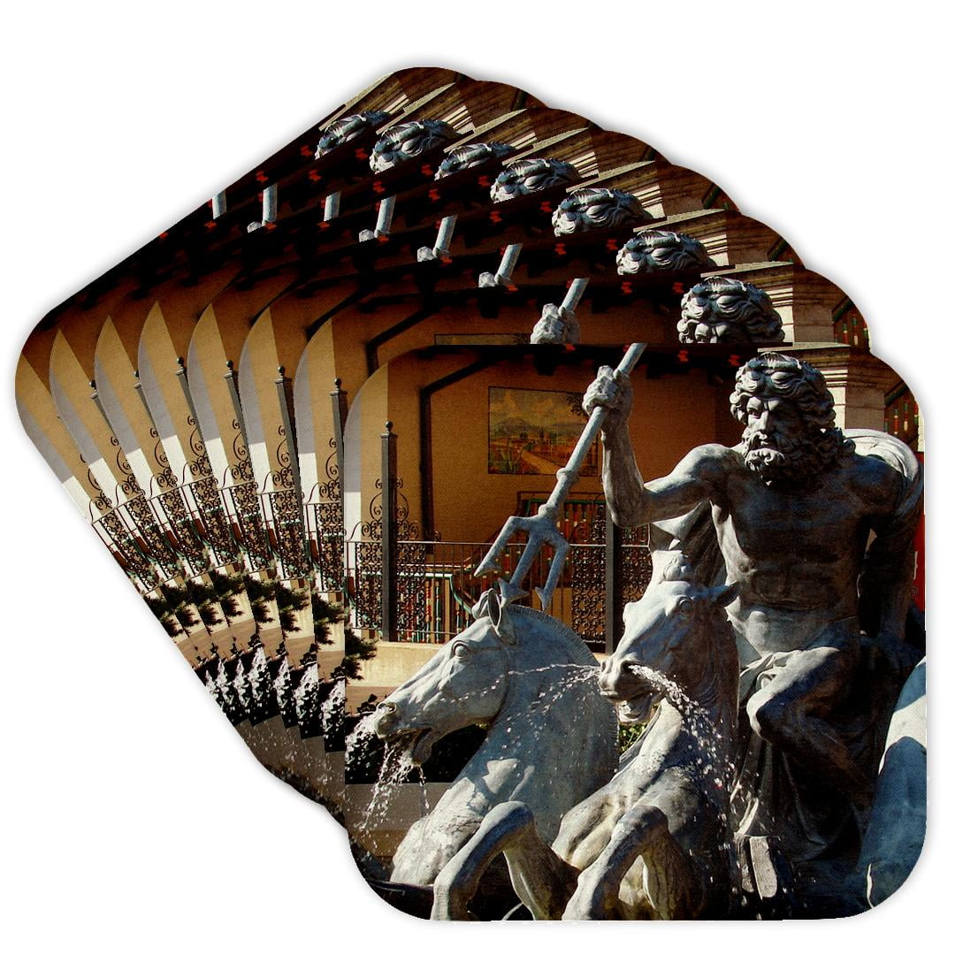 3drose, Neptune Fountain, Set of 8 Coasters - Soft - Walmart.com