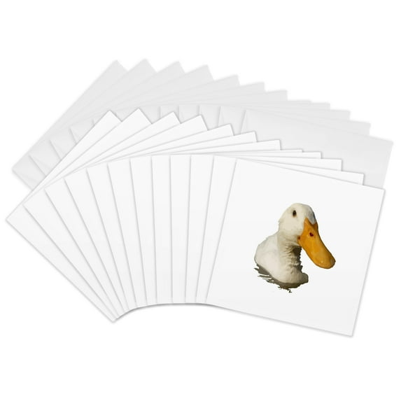 3drose, Nerdy Large Beaked White Duck Profile, 12 Greeting Cards with ...