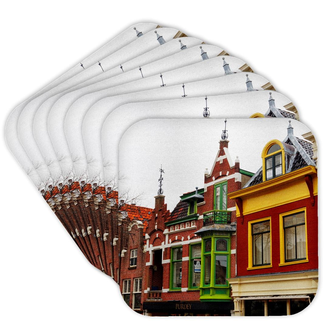 3drose, Netherlands, Alkmaar, Building Architecture, Set of 8 Coasters ...