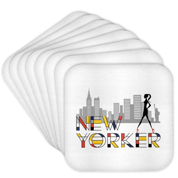 3drose, New Yorker Neoplasticism Style Text, Pretty Girl, Buildings on ...