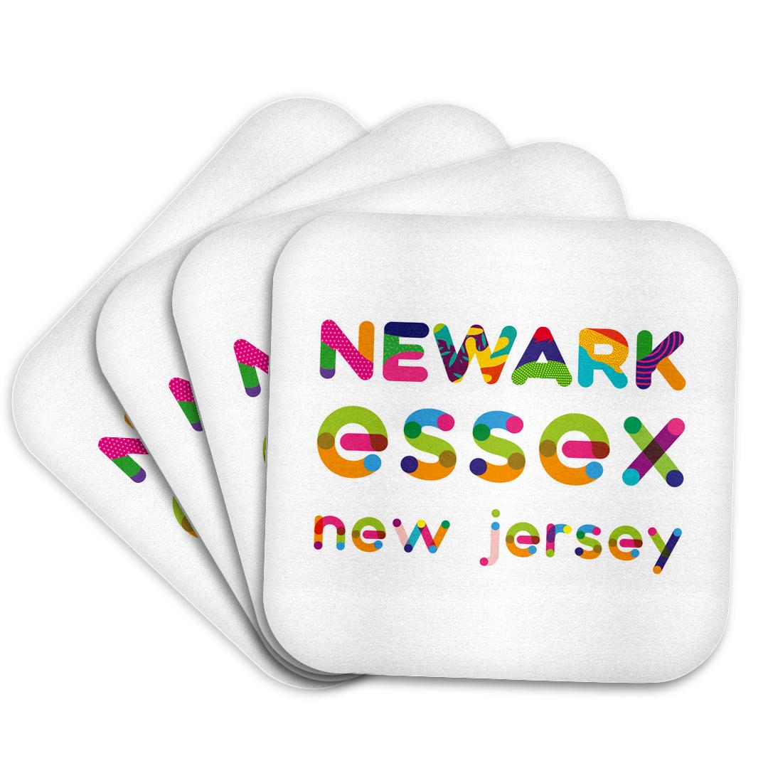 3drose, Newark, Essex, New Jersey Colorful Text. Typography Gift, Set ...