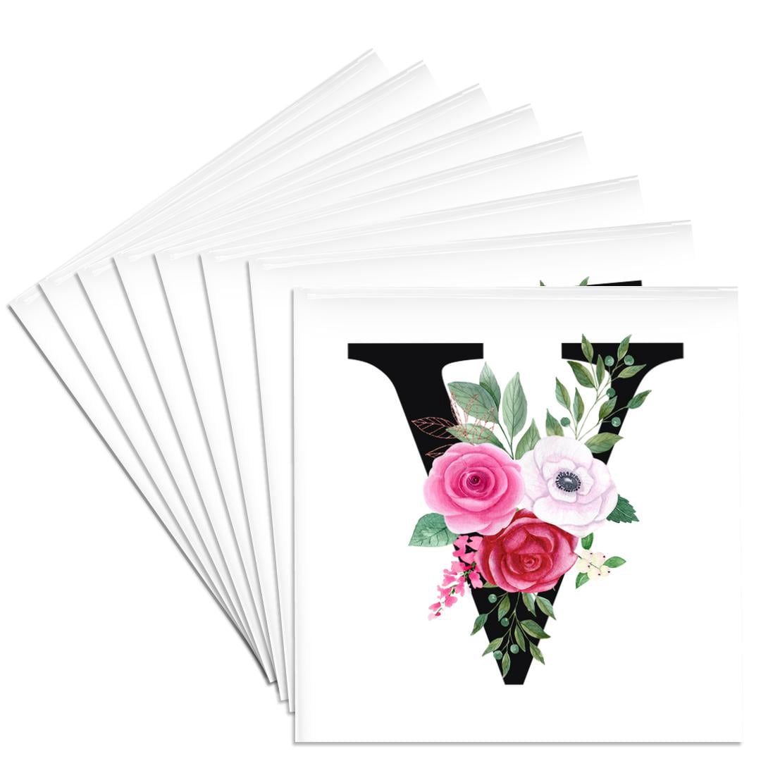 3drose, Nice Letter V. Rose Flower Monogram. Enticing Personal Art ...
