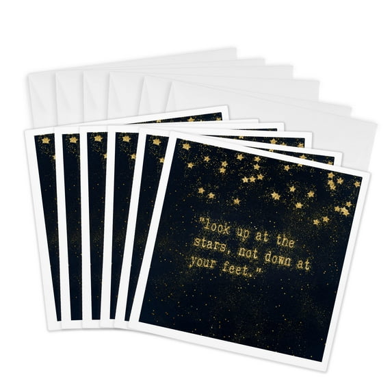 3drose, Night Gold Glitter Typography Text Words Saying Motivation, 6 ...