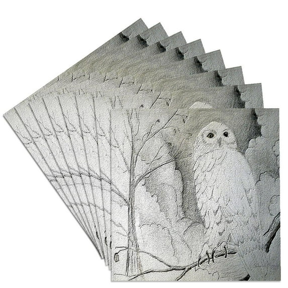 3drose, Night Owl, Set of 8 Ceramic Tile Coasters - Walmart.com