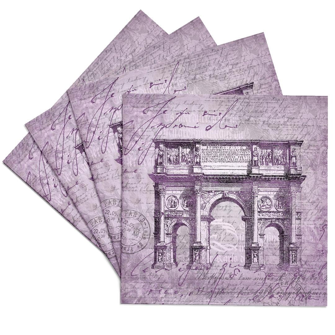 3drose, Nostalgic Illustration of Arc De Triomphe in Paris in Faded ...
