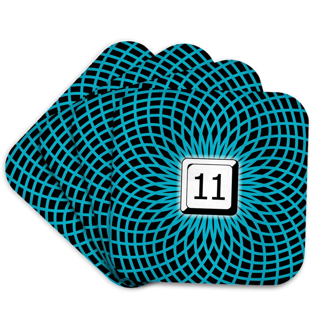 3drose, Number 11-hypnotic Blue Geometric Symmetry under White Keyboard ...