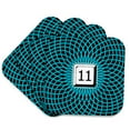 3drose, Number 11-hypnotic Blue Geometric Symmetry under White Keyboard ...