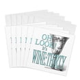 3drose, Oh Look Its Winethirty, Turquoise, 6 Greeting Cards with ...