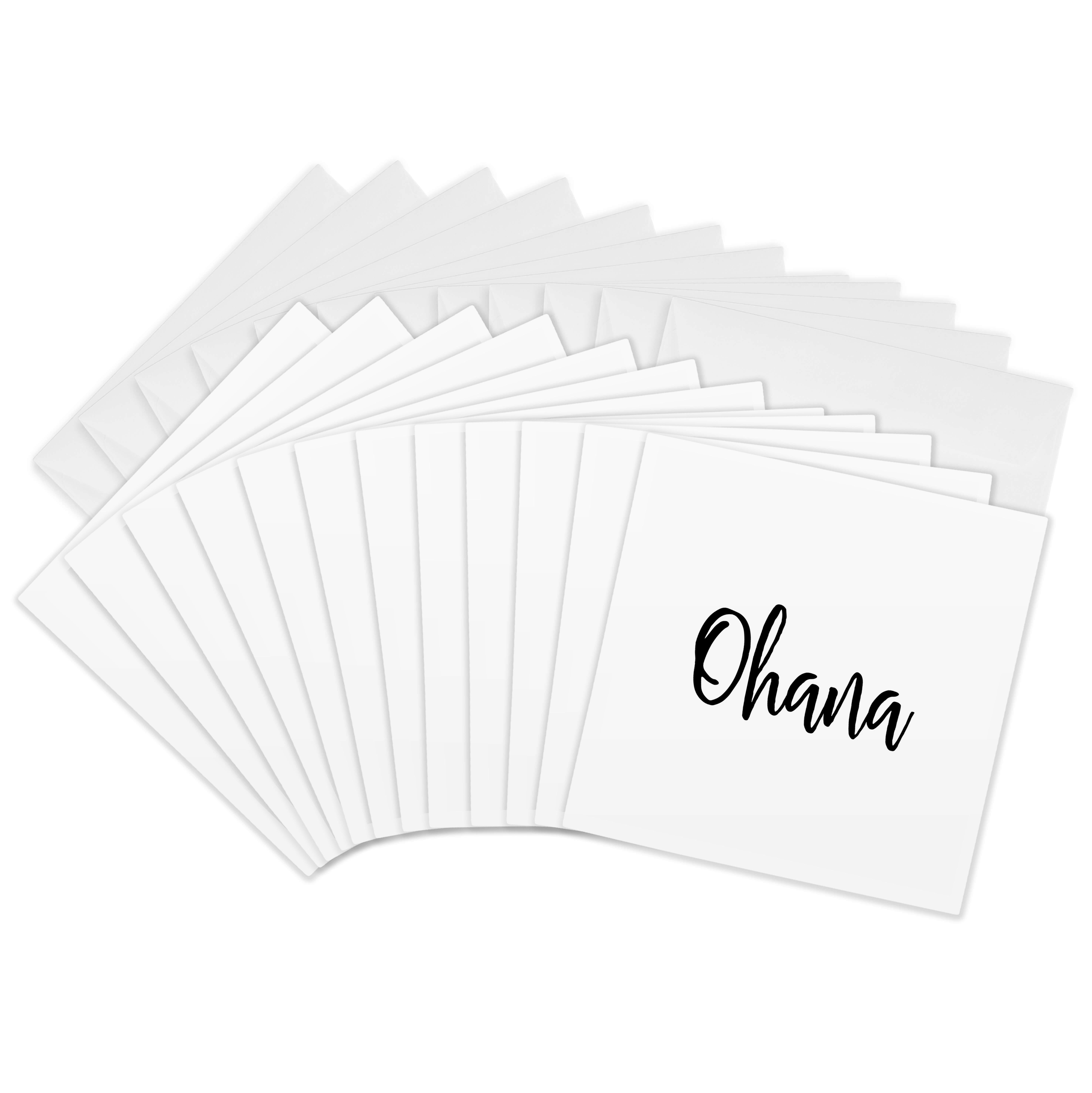 3drose, Ohana. Cursive Black Lettering on a White Background., 12 ...