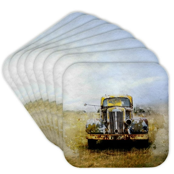 3drose, Old Rustic Cat in the Countryside Mixed Media Art, Set of 8 ...