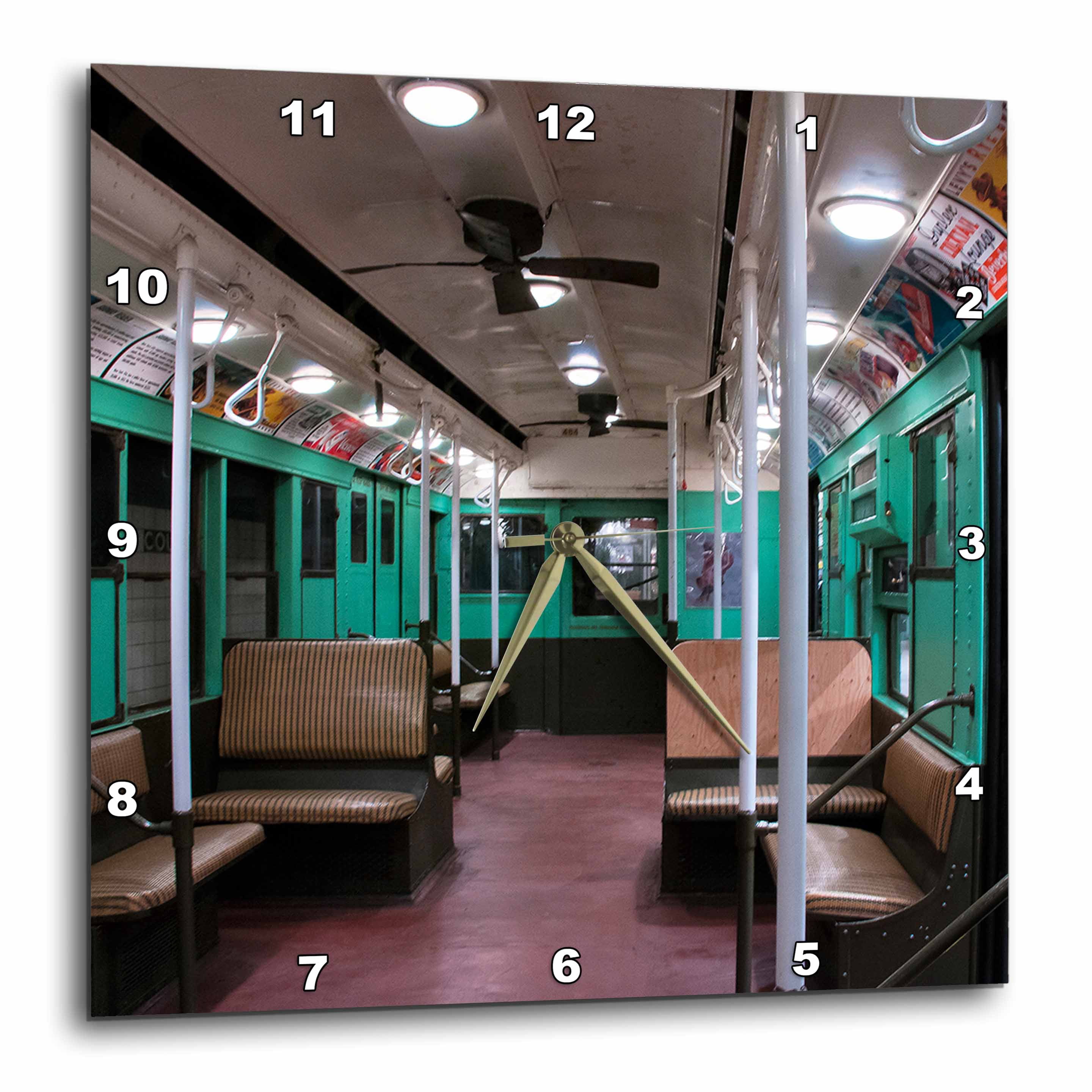 3drose, Old Subway Car, 15x15 Wall Clock - Walmart.com
