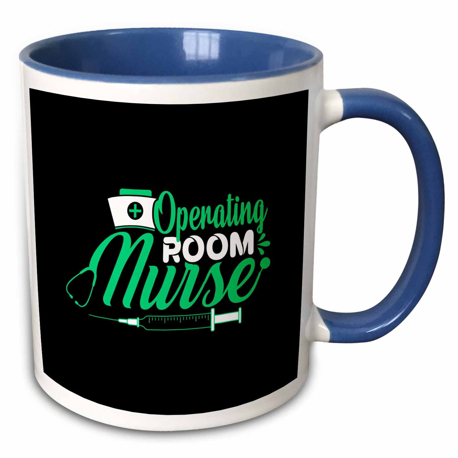 3drose, Operating Room Nurse. White, Green Text, Art on Black. Nurse ...