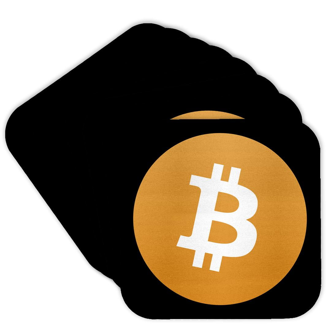 3drose, Orange Bitcoin Btc, Set of 8 Coasters - Cork - Walmart.com