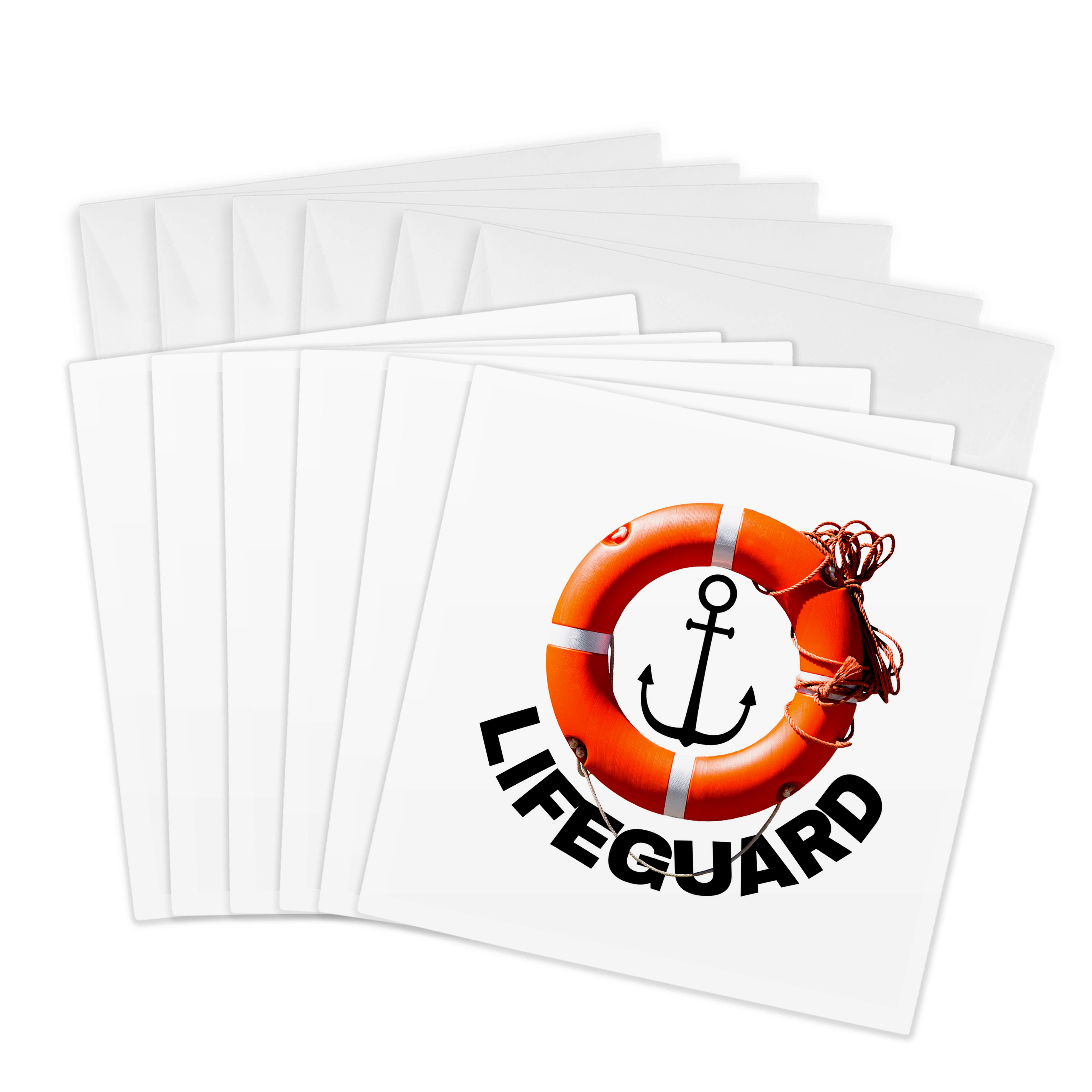 3drose, Orange Life Buoy Ring, Rope, Black Anchor, Text Lifeguard on ...