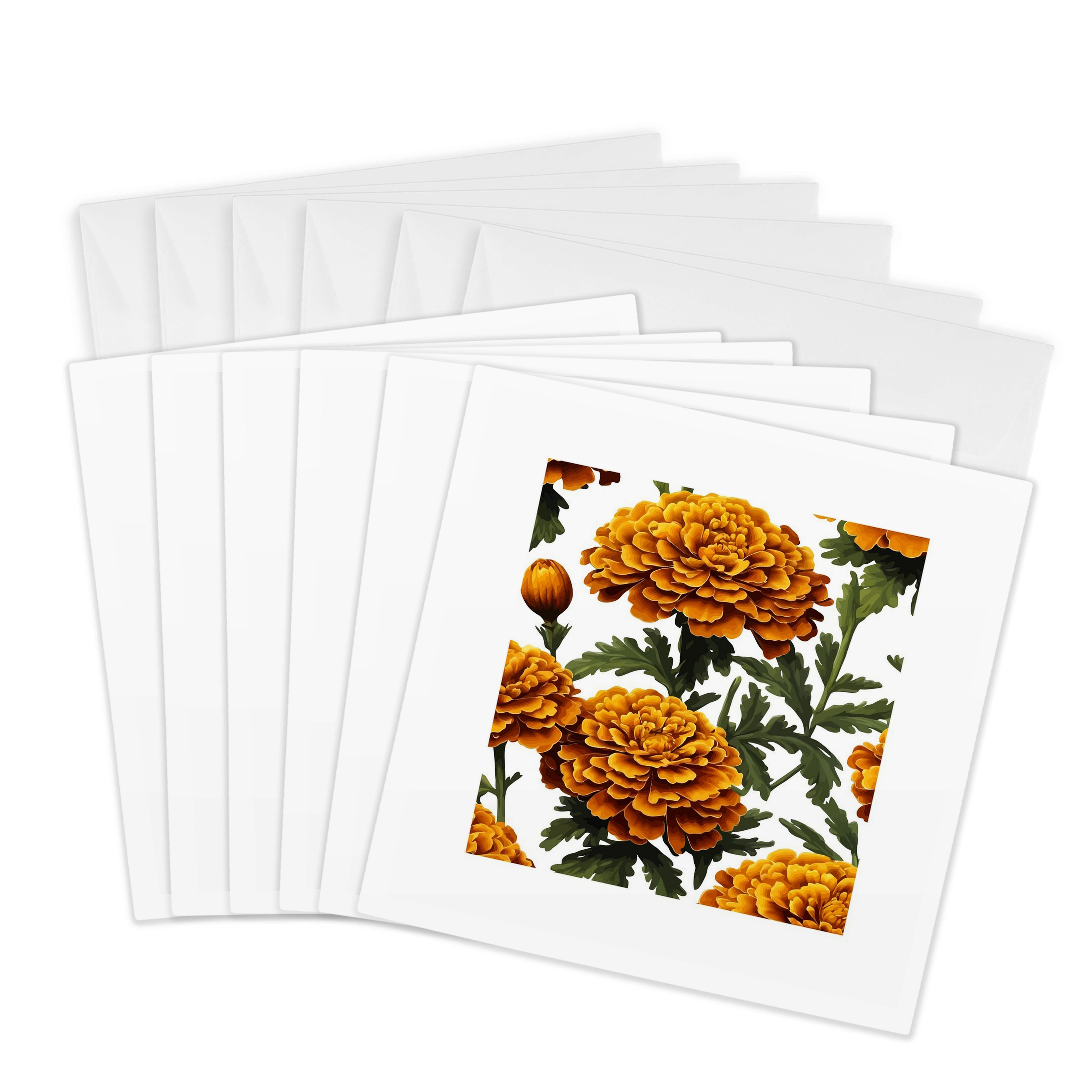 3drose, Orange Marigold Floral Elegance Botanical Art Cut Out, 6 ...