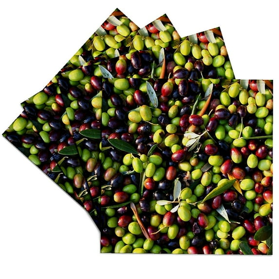 3drose, Organic Olives, Set of 4 Ceramic Tile Coasters - Walmart.com