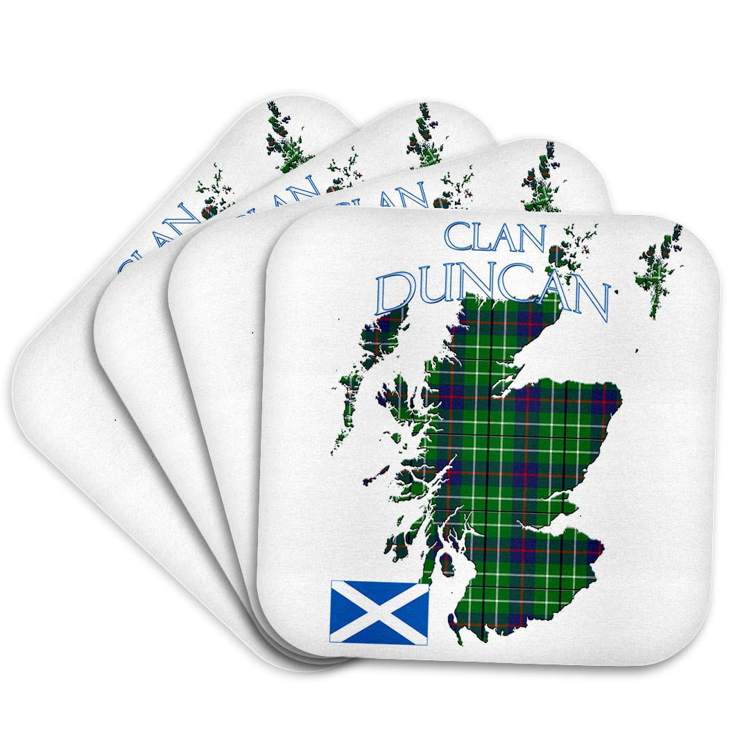 3drose, Outline of Scotland with the Duncan Clan Family Tartan., Set of ...