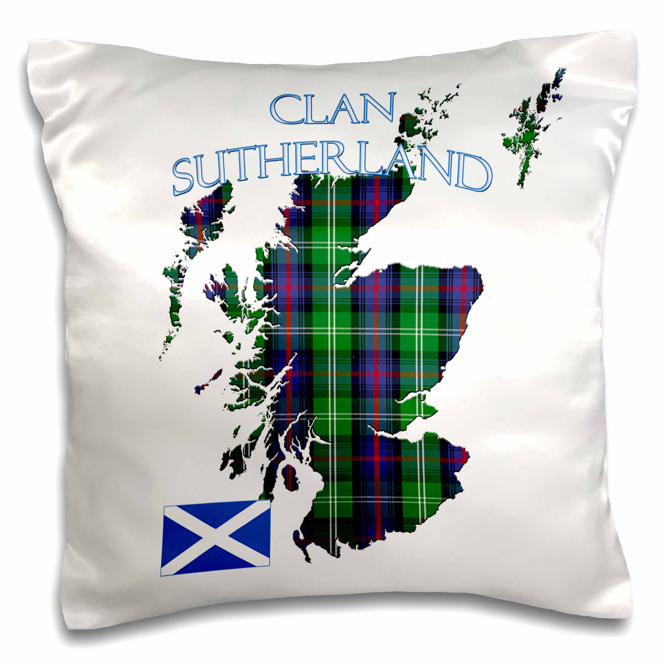 3drose, Outline of Scotland with the Sutherland Clan Family Tartan ...