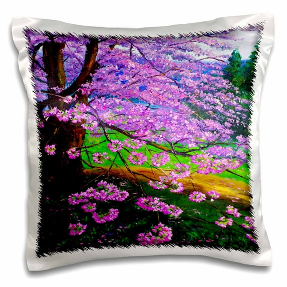 3drose, Painted Cherry Blossom Tree, 16x16 inch Pillow Case - Walmart.com