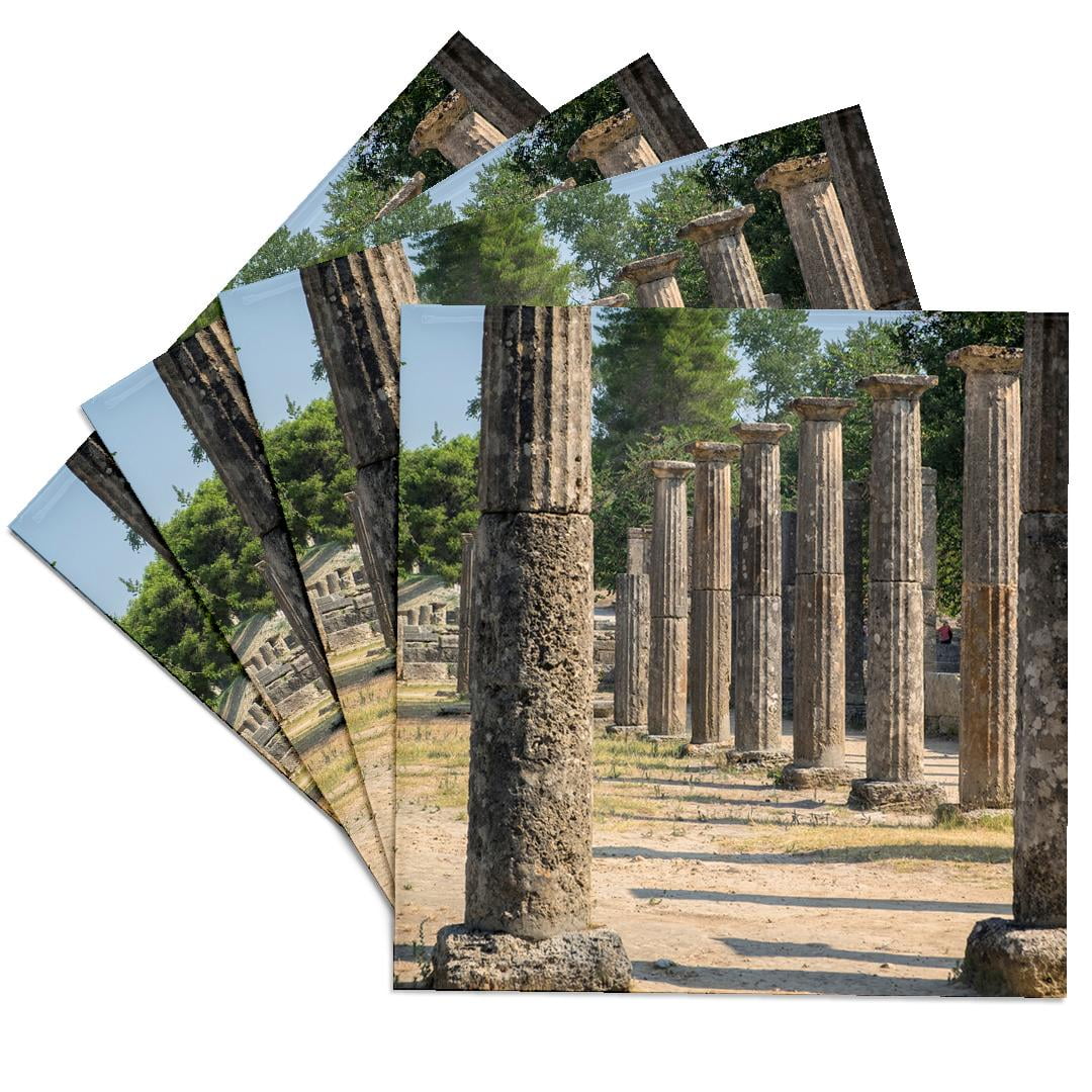 3drose, Palaistra, Ancient Greek Ruins, Olympia, Greece, Set of 4 ...