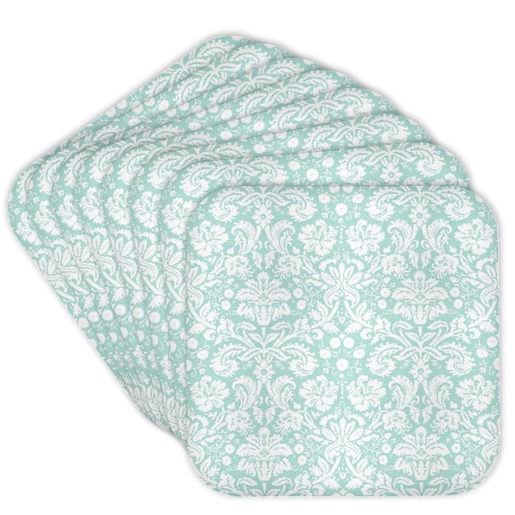 3drose, Pastel Mint and White Damask - Stylish Swirling Vines - Pastel ...