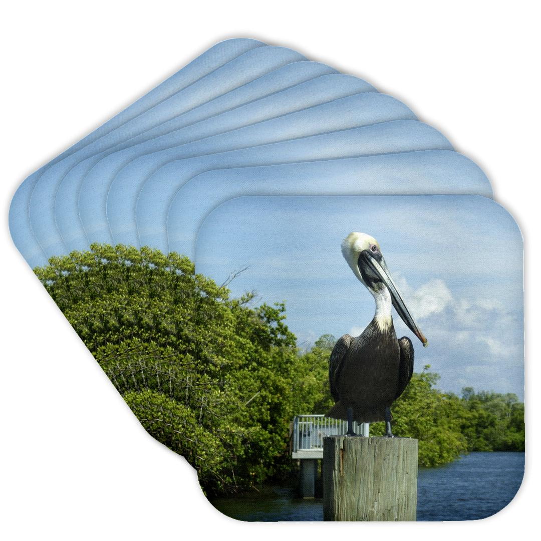 3drose, Pelican Perch, Set of 8 Coasters - Cork - Walmart.com