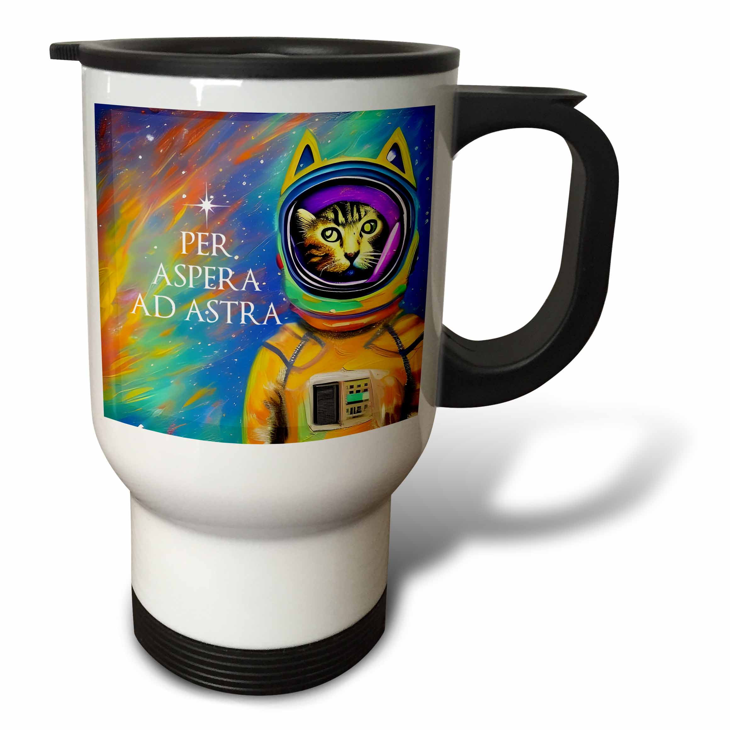 3drose, Per Aspera Ad Astra. Funny Cat in Space Suit. Family Friendly ...