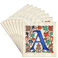 3drose, Personalized Illuminated Letter A, Set of 8 Ceramic Tile ...
