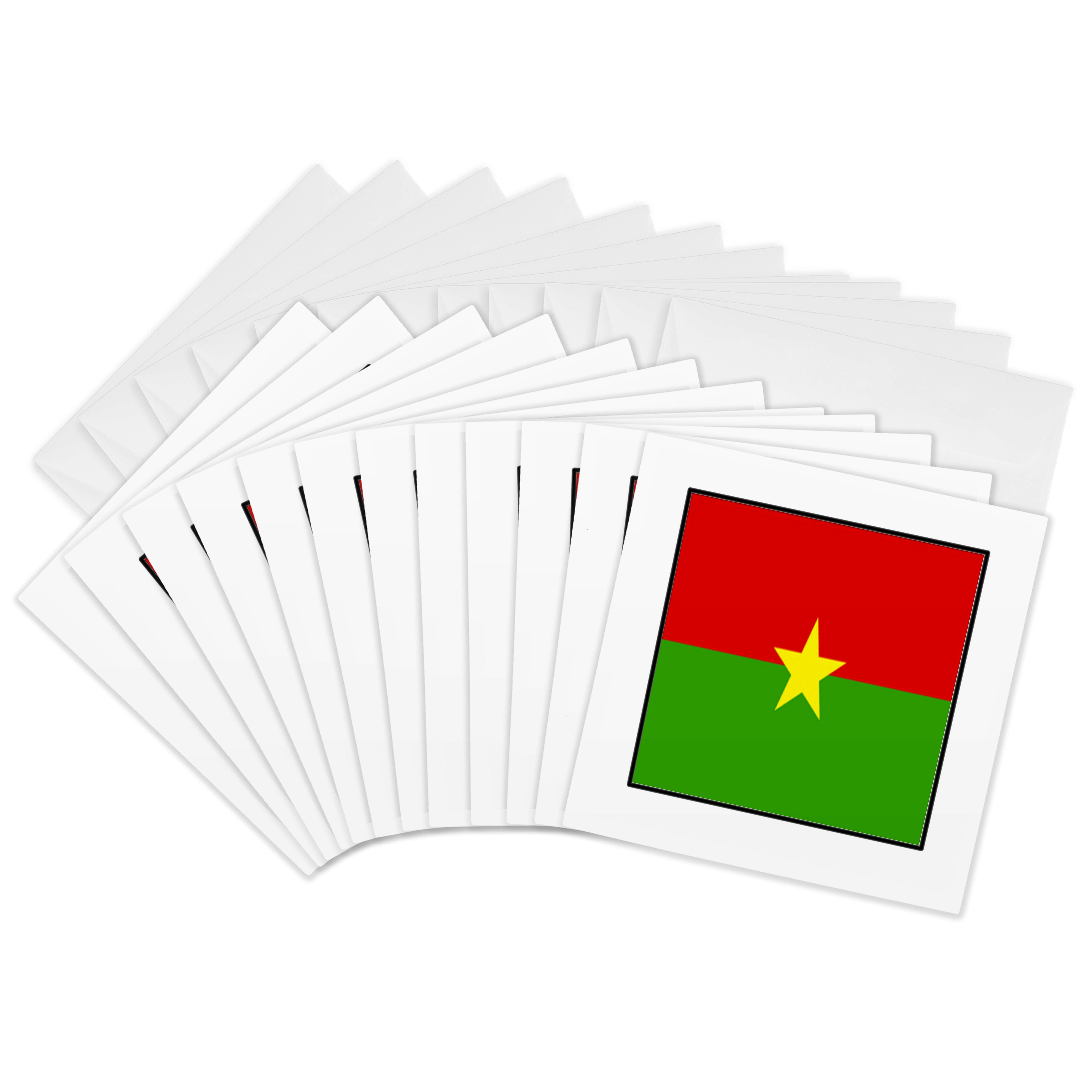 3drose, Photo of Burkina Faso Flag Button, 12 Greeting Cards with ...