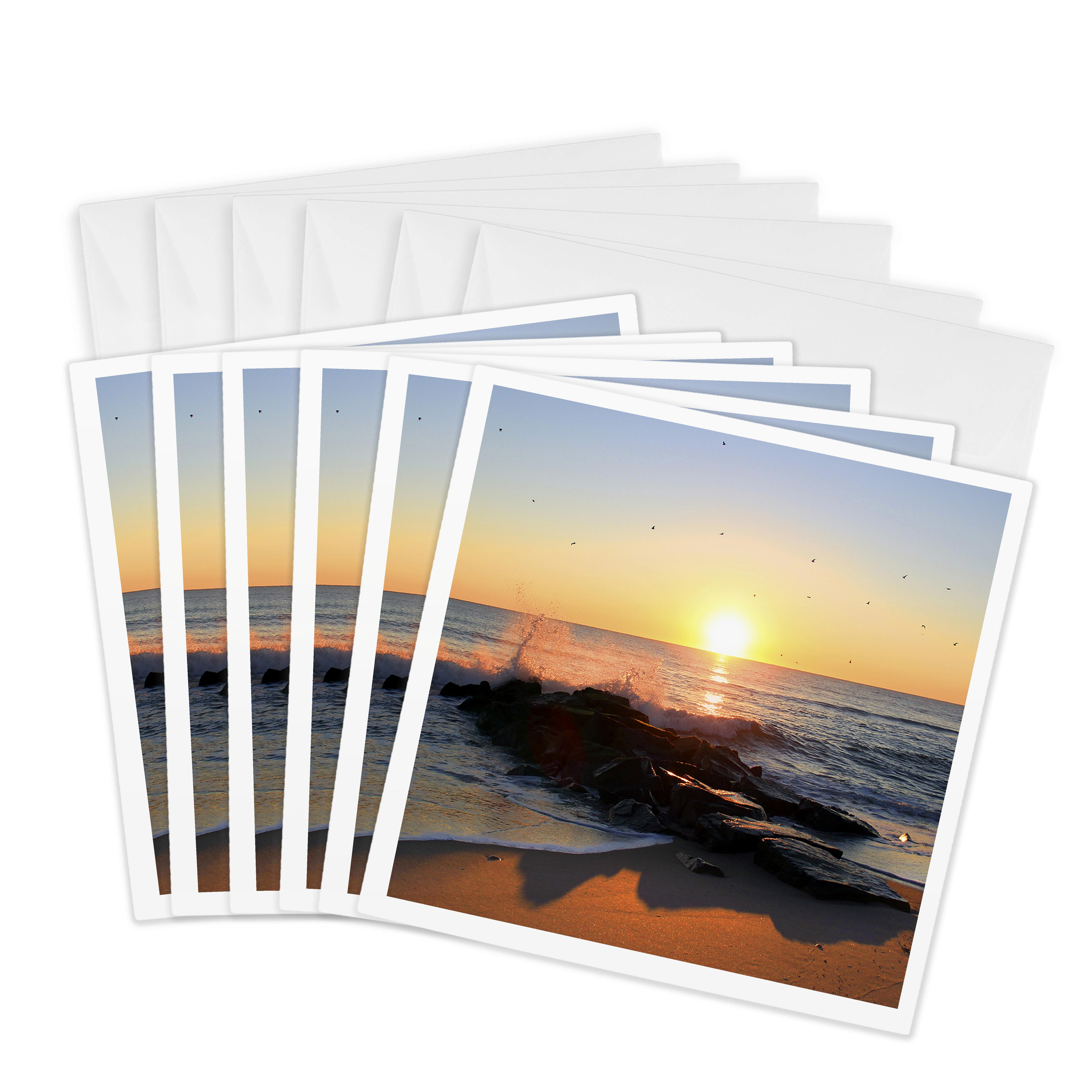 3drose, Photograph of Waves Splashing Off Rocks at the Jersey Shore., 6 ...